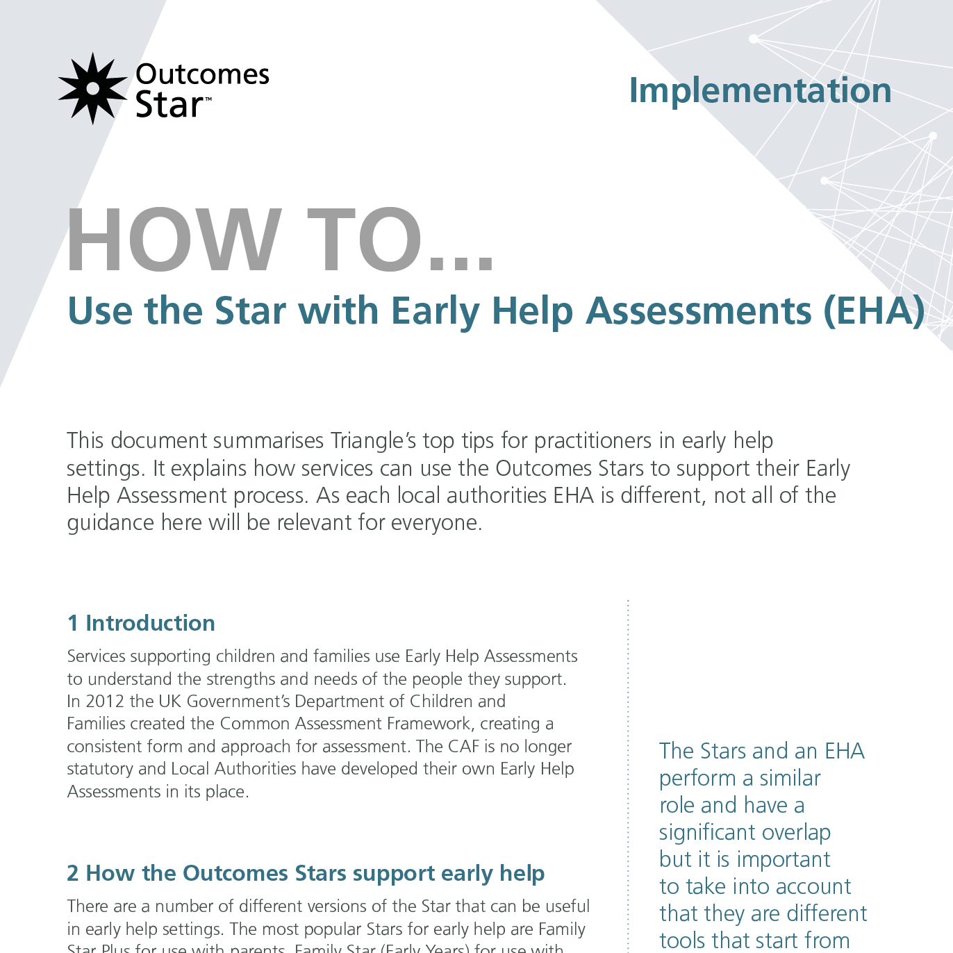How the Outcomes Star works with other frameworks | Triangle