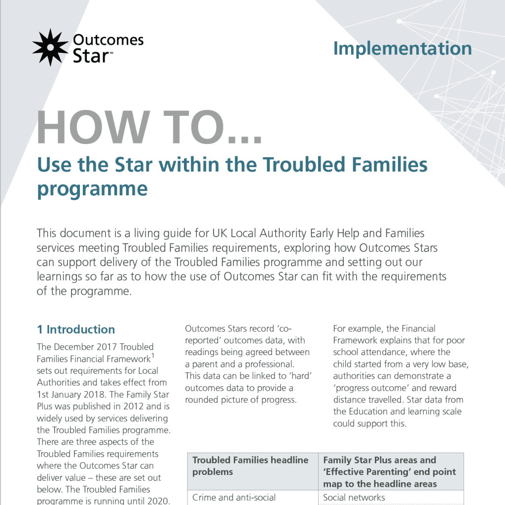 How the Outcomes Star works with other frameworks | Triangle